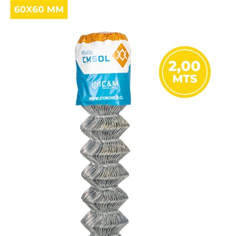 Malla Cuadrada Cmsol 6014 Galvanizada 200x25 Mts Cym Chile