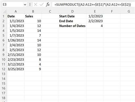 Excel How To Count Number Of Date Occurrences