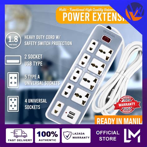 Hlw Original Heavy Multifunction Socket Plug Universal Socket Power Strip With 9 Power Socket