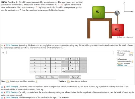 Solved 14 Problem 6 Two Blocks Are Connected By A