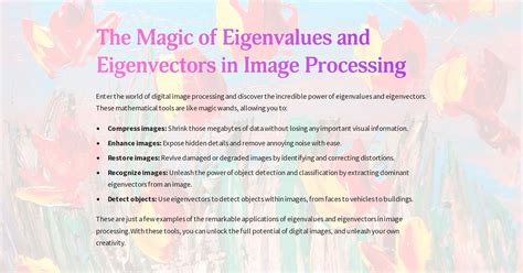 The Magic Of Eigenvalues And Eigenvectors In Image Processing