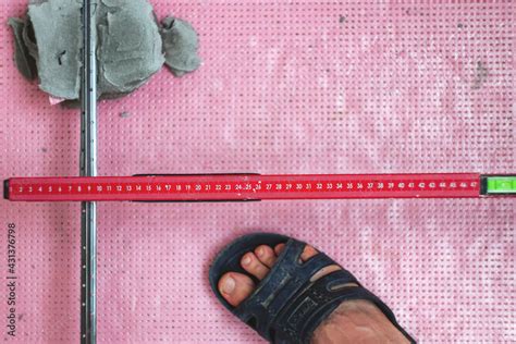 Installation Of Steel Beacons By Level Floor Flatness Measurement