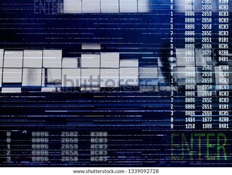 Led Monitor Displaying Distorted Images Digital Stock Illustration Shutterstock