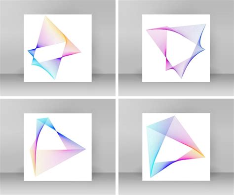 Premium Vector Design Elements Curved Sharp Corners Many Streak Abstract Polygonal Broken