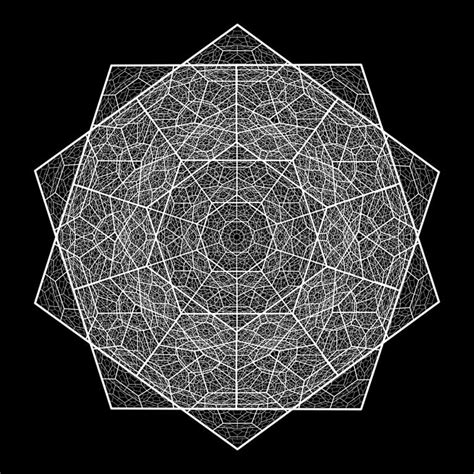 Fractal Vector Decagon Stock Vector Illustration Of Pattern 279447650