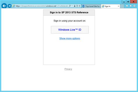 Learning Sharepoint Configuring Windows Azure Access Control Service Acs And Facebook