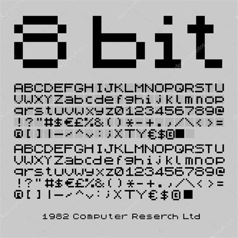 8 Bit Font — Stock Vector © Iunewind 75779249