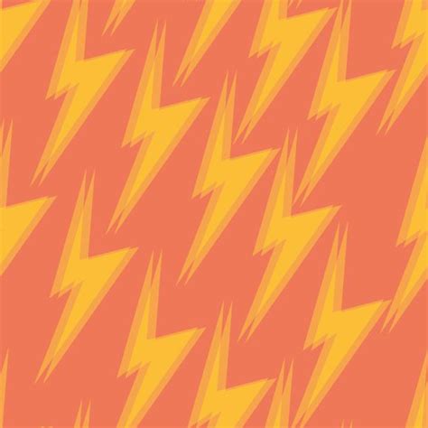 Thunder Vector Background Pattern Seamless Cartoon Bolt Icon Texture