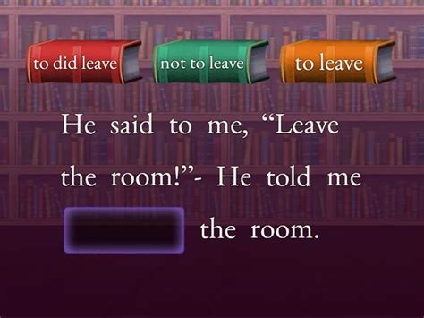 Reported Speech Commands And Requests Complete The Sentence