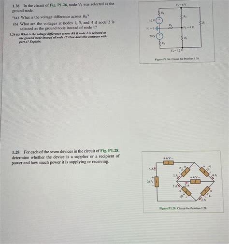 Solved 126 In The Circuit Of Fig P126 Node V1 Was