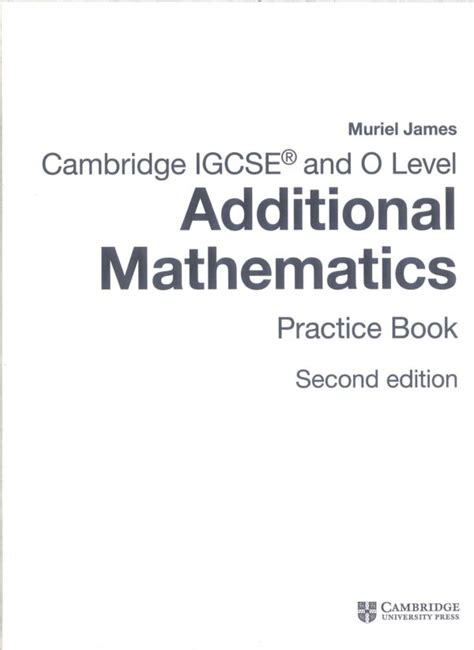 Sách Cambridge Igcse And O Level Additional Mathematics Practice Book Second Edition Times Edu