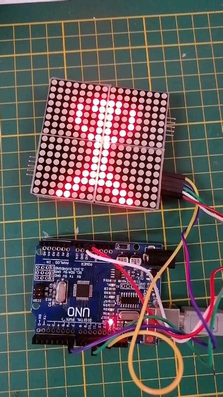 simple animation at 16x16 led matrix on arduino uno led matrix