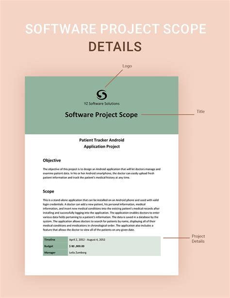 Software Project Scope Template In Google Docs Word Download