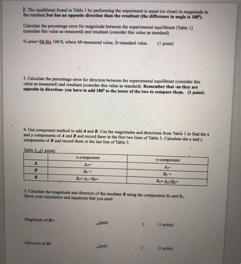 Solved Class Section Name Lab Report 9 Force Table23
