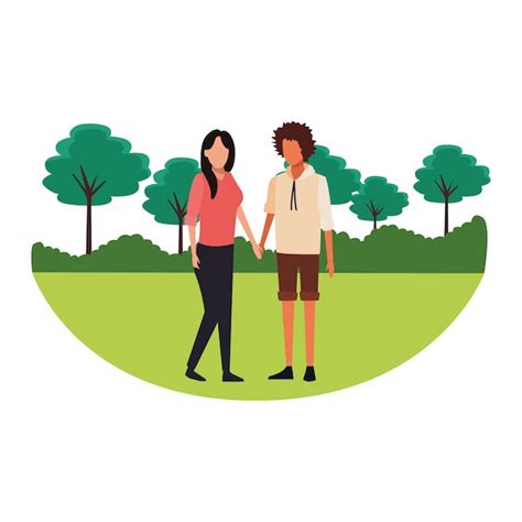 Avatar De Pareja Joven Vector Premium