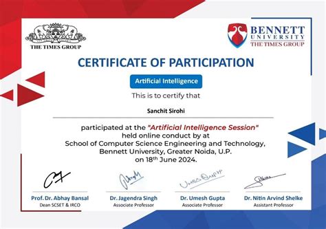 Sanchit Sirohi On Linkedin Artificialintelligence Computerscience Bennettuniversity
