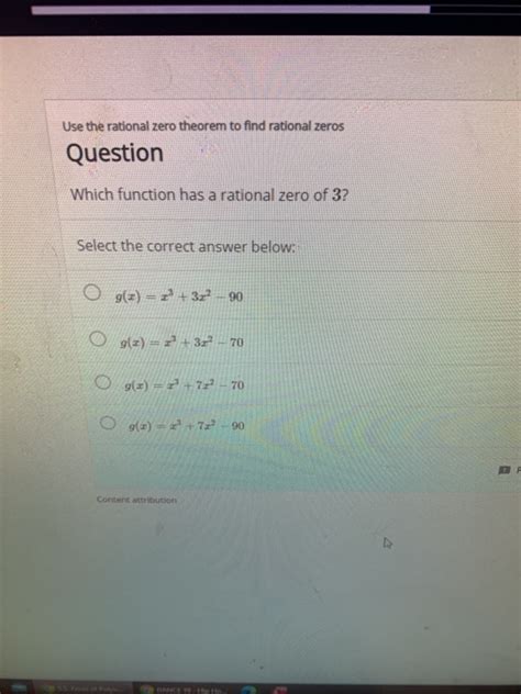 Solved Use The Rational Zero Theorem To Find Rational Zeros Chegg