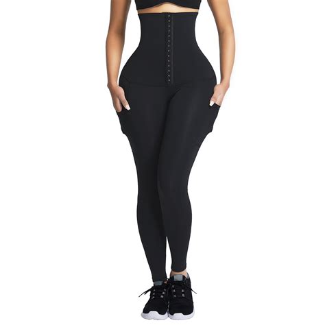 Tummy Control High Waist Waist Trainer Corset Leggings With Side