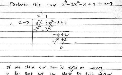 St Factorise This Sum X3 2x2 X 2 ÷ X 2