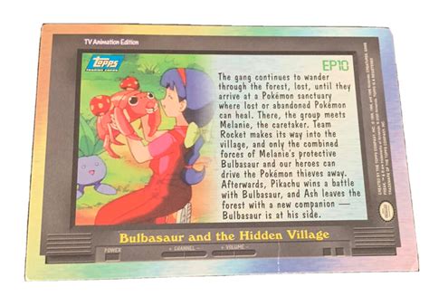 2000 Topps Pokemon Tv Animation Ep10 Bulbasaur And The Hidden Village