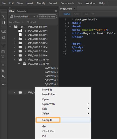 Using Css Preprocessors In Dreamweaver