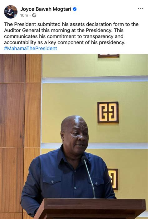 Mahama Submits His Asset Declaration Form To Auditor General Myjoyonline