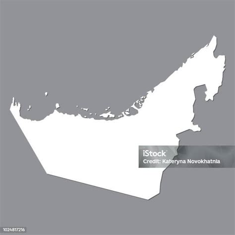 빈 지도 아랍 에미리트 연방입니다 고품질 웹 사이트 디자인 로고 Ui 애플 리 케이 션에 대 한 회색 바탕에 아랍 에미레이트의 지도 재고 벡터입니다 벡터 그림 Eps10