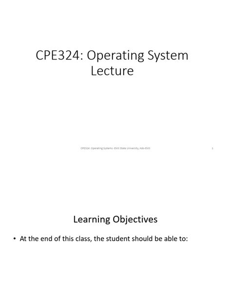 Os Lecture Pdf Operating System Computer Data Storage