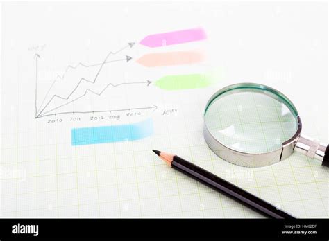 Pencil Drawing Graph On Graph Grid Scale Paper Stock Photo Alamy