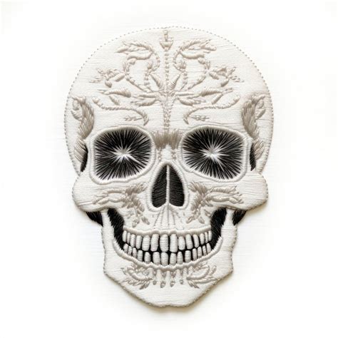 Skull Embroidery Style Pattern Representation Free Photo Rawpixel