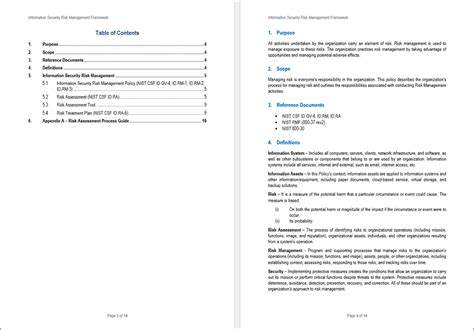 Nist Information Security Risk Management Framework Template Governance Risk And Compliance Docs