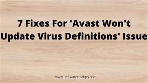 Software Test Tips On Linkedin 7 Fixes For ‘avast Wont Update Virus