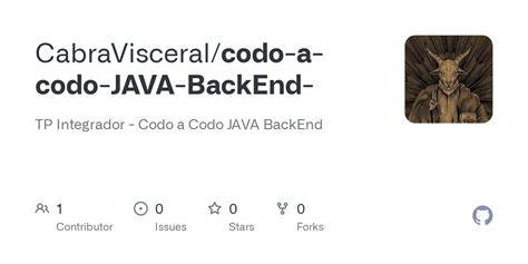 Github Cabravisceralcodo A Codo Java Backend Tp Integrador Codo A Codo Java Backend