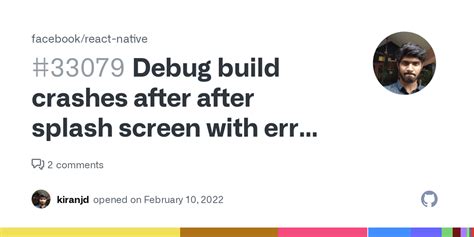 Debug Build Crashes After After Splash Screen With Error Couldnt Find