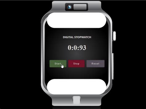 Simple Digital Stopwatch In Javascript Free Source Code Sourcecodester
