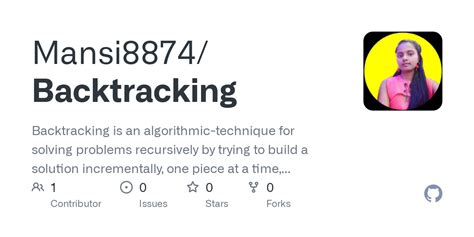 Github Mansi8874backtracking Backtracking Is An Algorithmic
