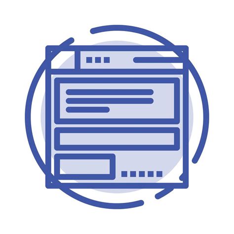 File Browser Computing Code Blue Dotted Line Line Icon Vector Art At Vecteezy
