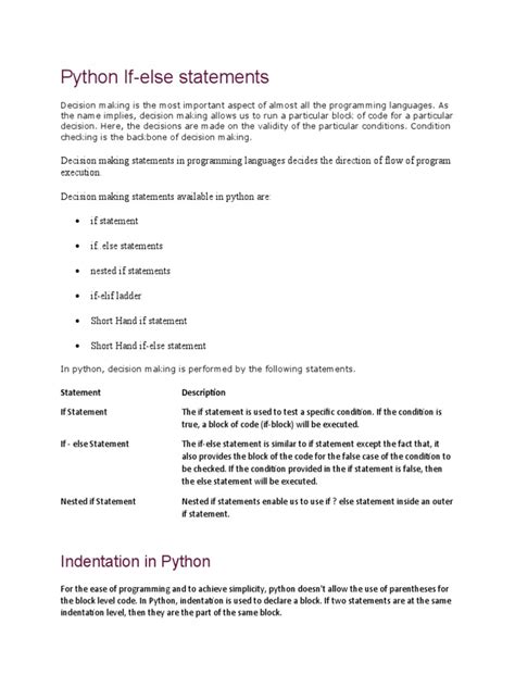Python If Conditions Download Free Pdf Grammar Computer Programming