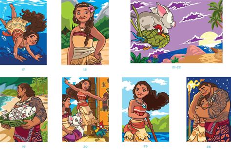 Disney Moana Mystery Coloring Book 50 Scenes Printable Pdf And Ipad