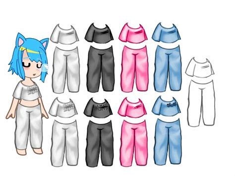 Картинки Гача лайф с одеждой 30 шт 4018