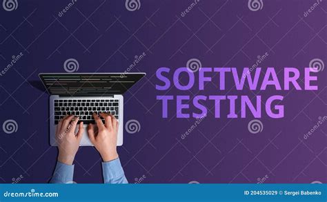 the concept of software testing in programs stock image image of