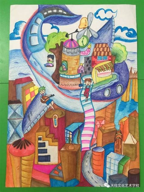 未来的自己美术画 画一幅未来自己的职业 未来的自己绘画简单 大山谷图库