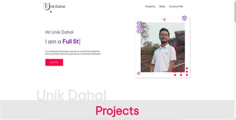 Unik Dahal On Linkedin Webdevelopment Portfoliowebsite Github