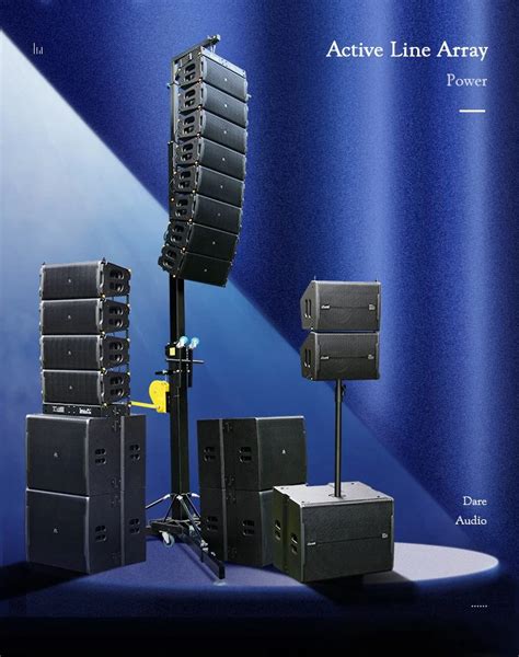 Dual Inch Active Line Array Audio Speaker For Indoor Outdoor Concert Long Throw Large Format