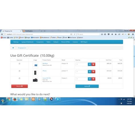 Opencart Ajax Cart Bulk Update Delete