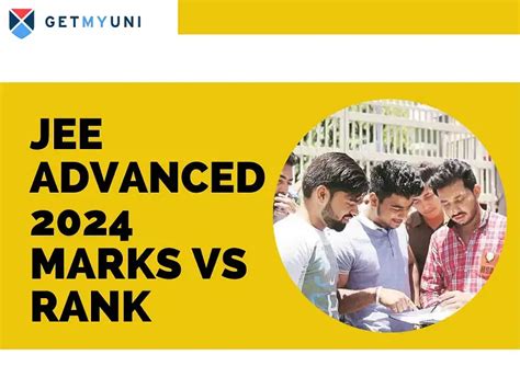 JEE Advanced 2024 Marks Vs Rank Check Category Wise Qualifying Marks Getmyuni