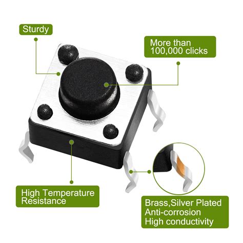 Snapklik Chanzon Tactile Tact Push Button Switch X X Mm Micro Momentary Tact Switch