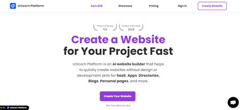 unicorn platform create blog and websites without coding