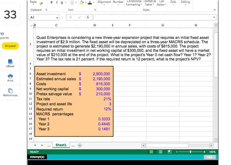 Solved Paste B I U A Alignment Number Cells Editing