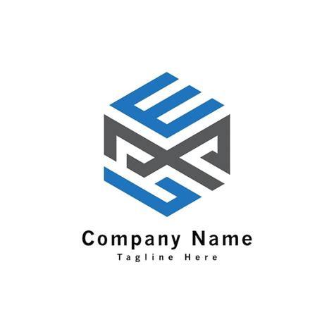 Diseño De Logotipo De Forma De Polígono Creativo De Letra Exl Vector